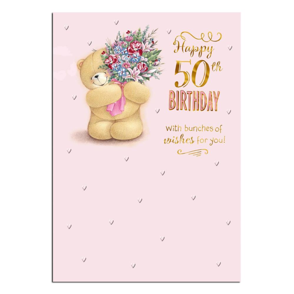 Happy 50th Forever Friend Birthday Card Forever Friends Official Store Happy 50th Forever Friend Birthday Card Forever Friends Official Store